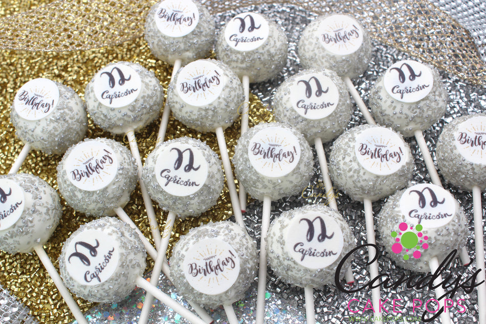 Zodiac Sign Birthday Cake Pops